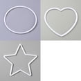 18Pcs 3 Styles with PP Plastic Linking Rings Craft Loop Set Ring Star ...