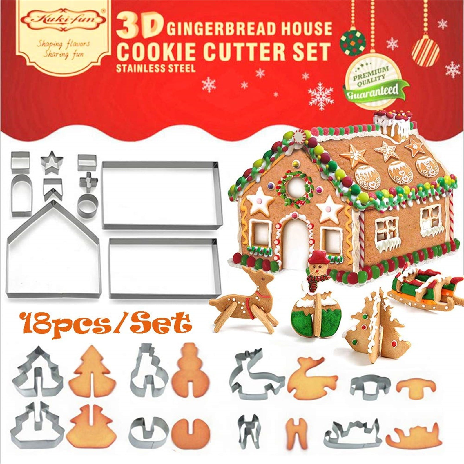 18pcs 3D Imaginative Christmas Cookie Cutters Set. Substitute Chocolate ...