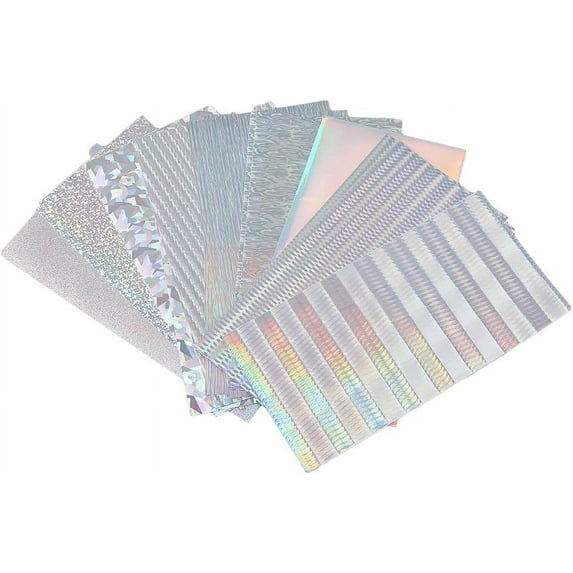 18Pcs 9 Styles Reflective Silver Fishing Lure Stickers Holographic Fish ...