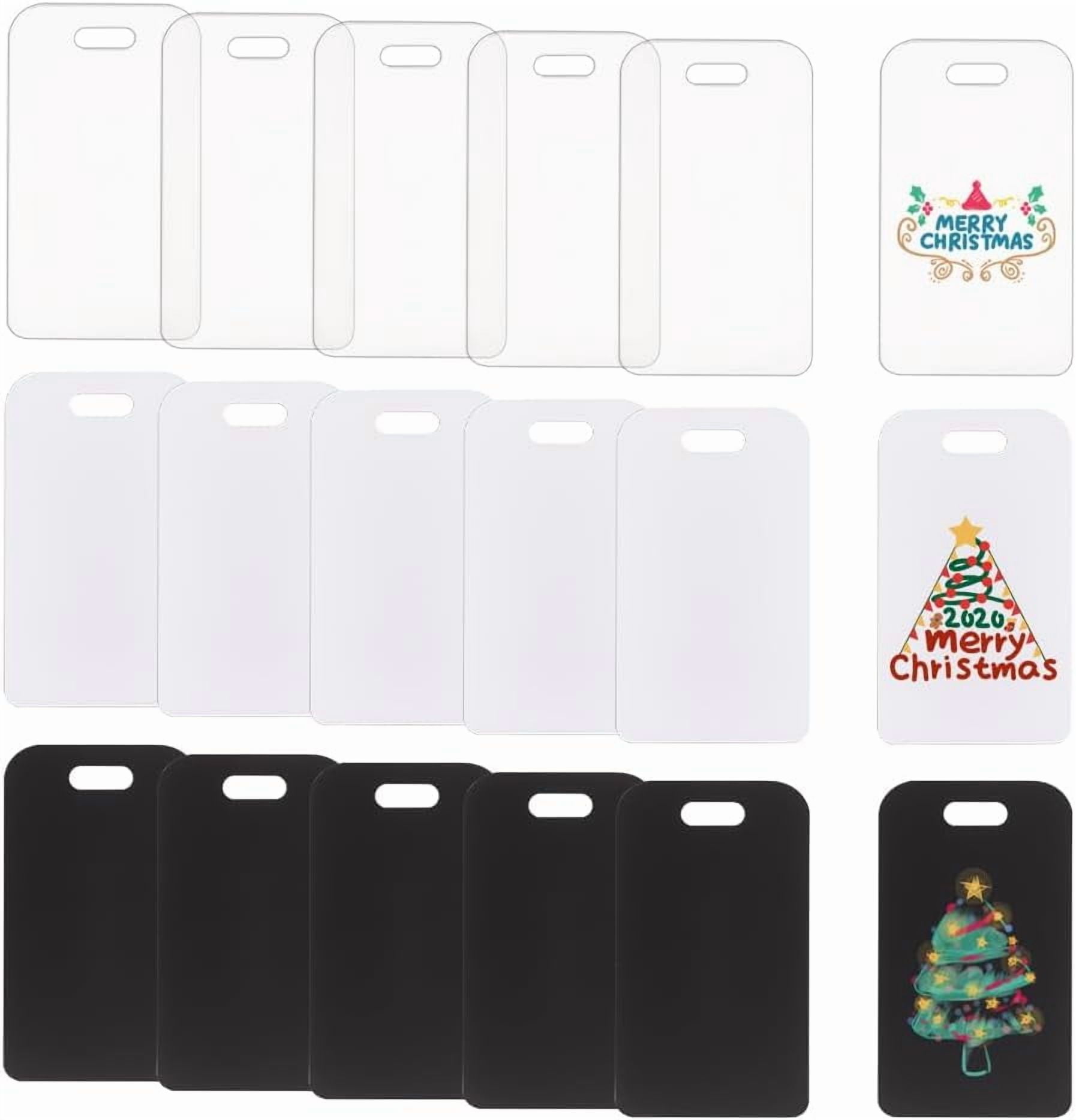 18Pcs Acrylic Laser Cut Reserved Tags 3 Colors Christmas Ornaments Gift ...