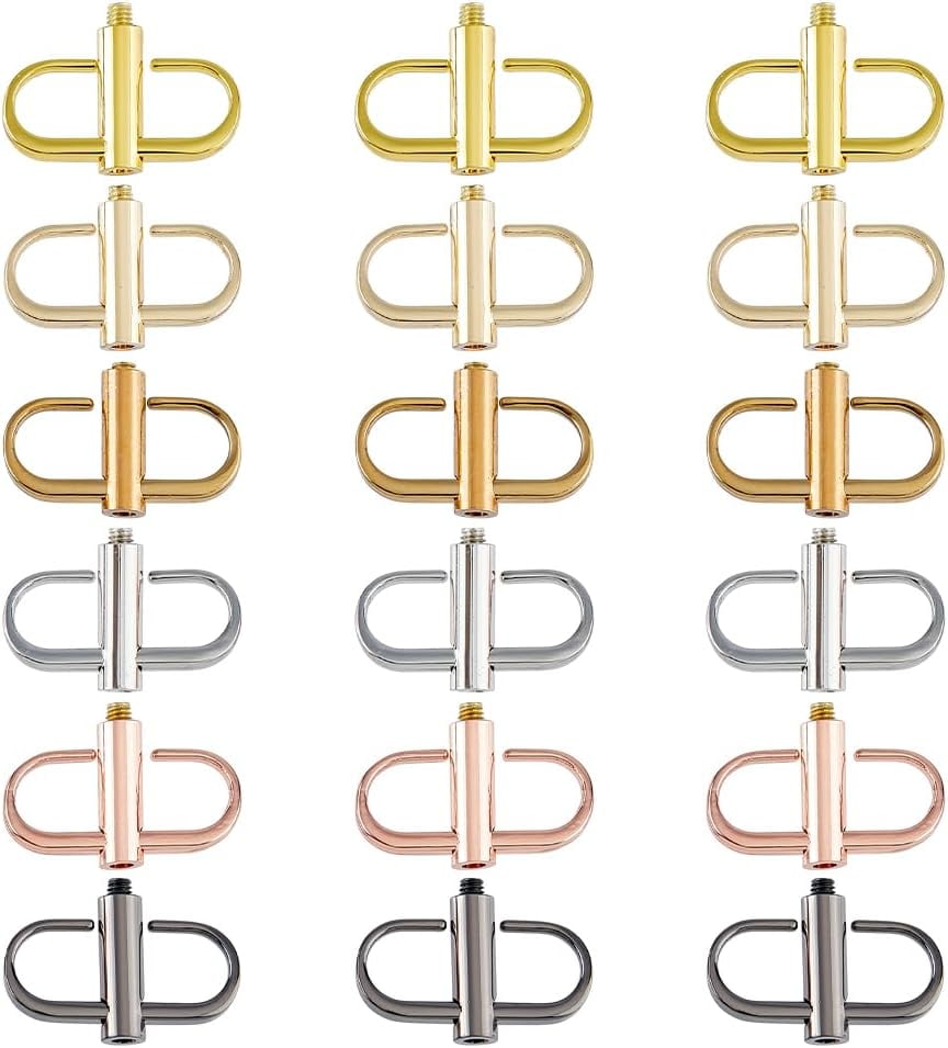 18Pcs Adjustable Metal Buckles 6 Colors Bag Length Shorten Clasps ...