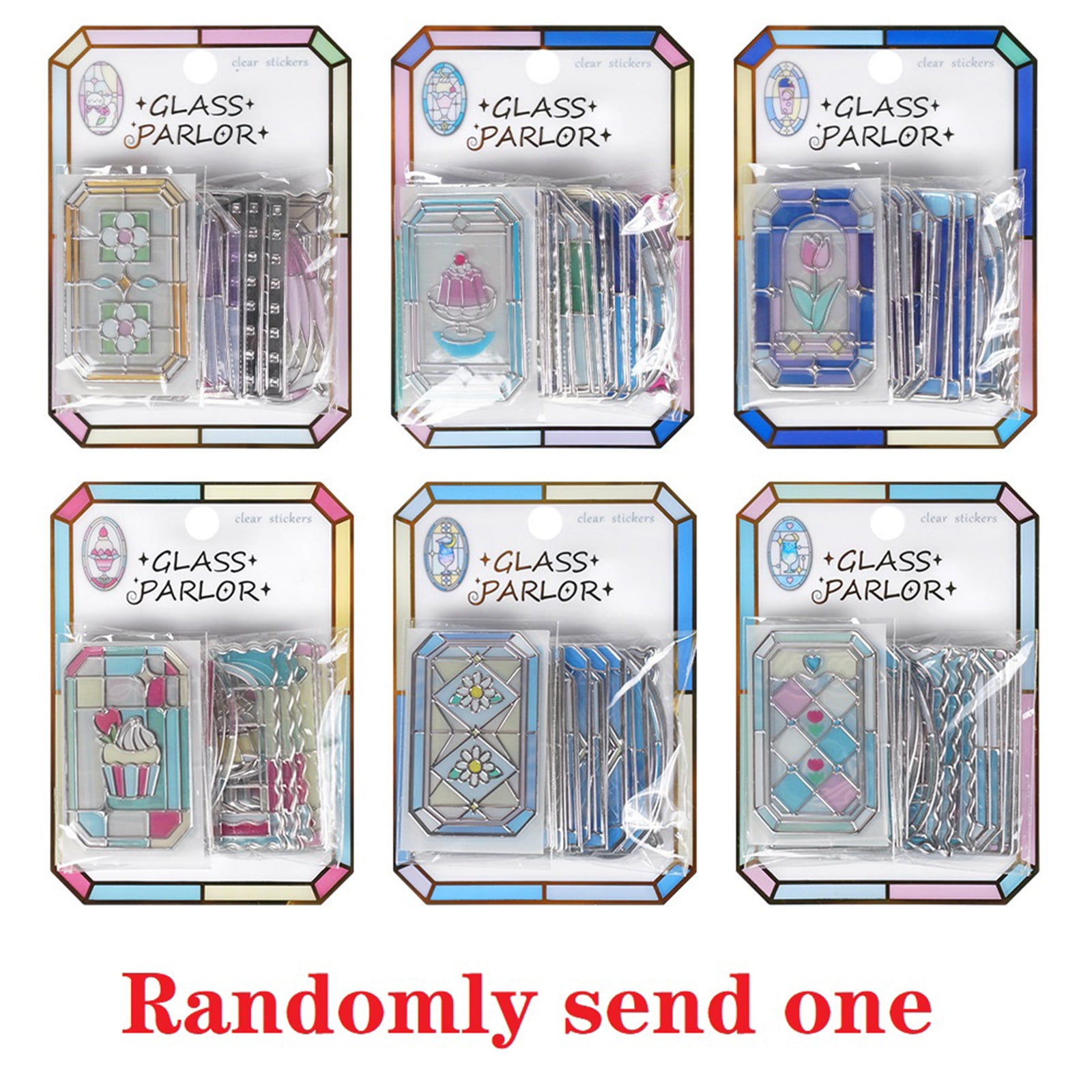 18Pcs Aesthetic Decorative Sticker Stained Glass Window PVC Sticker for ...