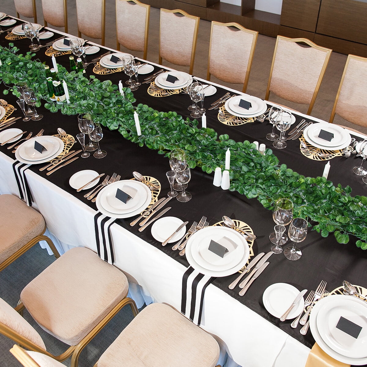 18Pcs Artificial Ivy Greenery Garland,50pcs Binding Ties, Fake Vines ...