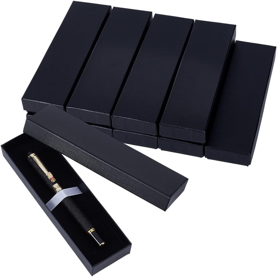 18Pcs Black Empty Pen Gift Box 7.08x2.04x0.94 Inch Ballpoint Pen Gift ...