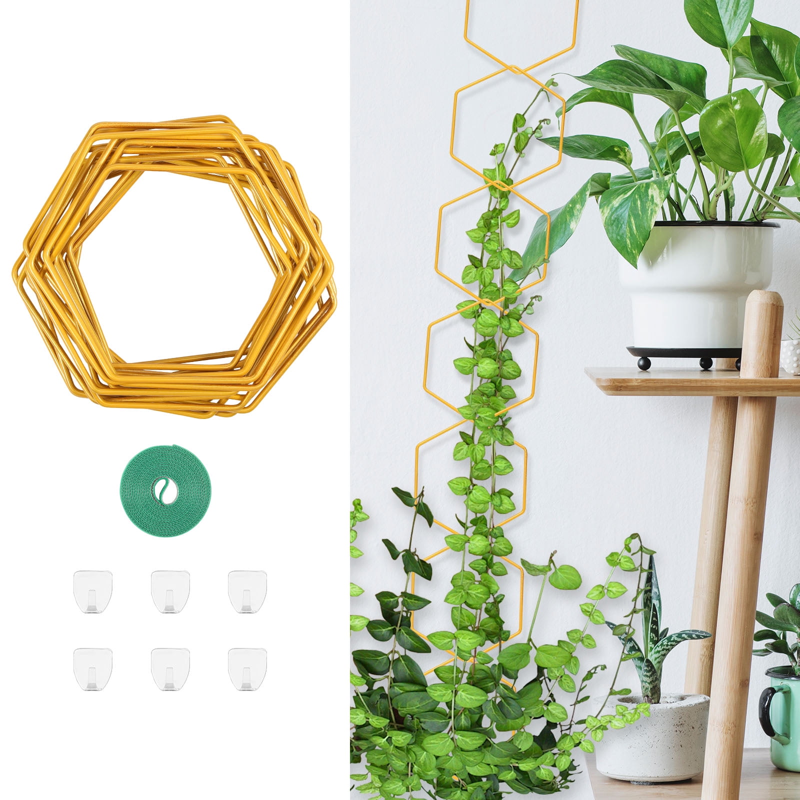 18Pcs Climbing Chain Trellis Metal Garden Wall Trellis Rustproof ...