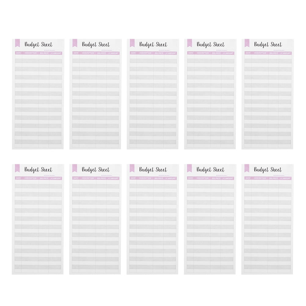 18Pcs Consumption Cards Budget Sheets Expense Budget Sheets for ...