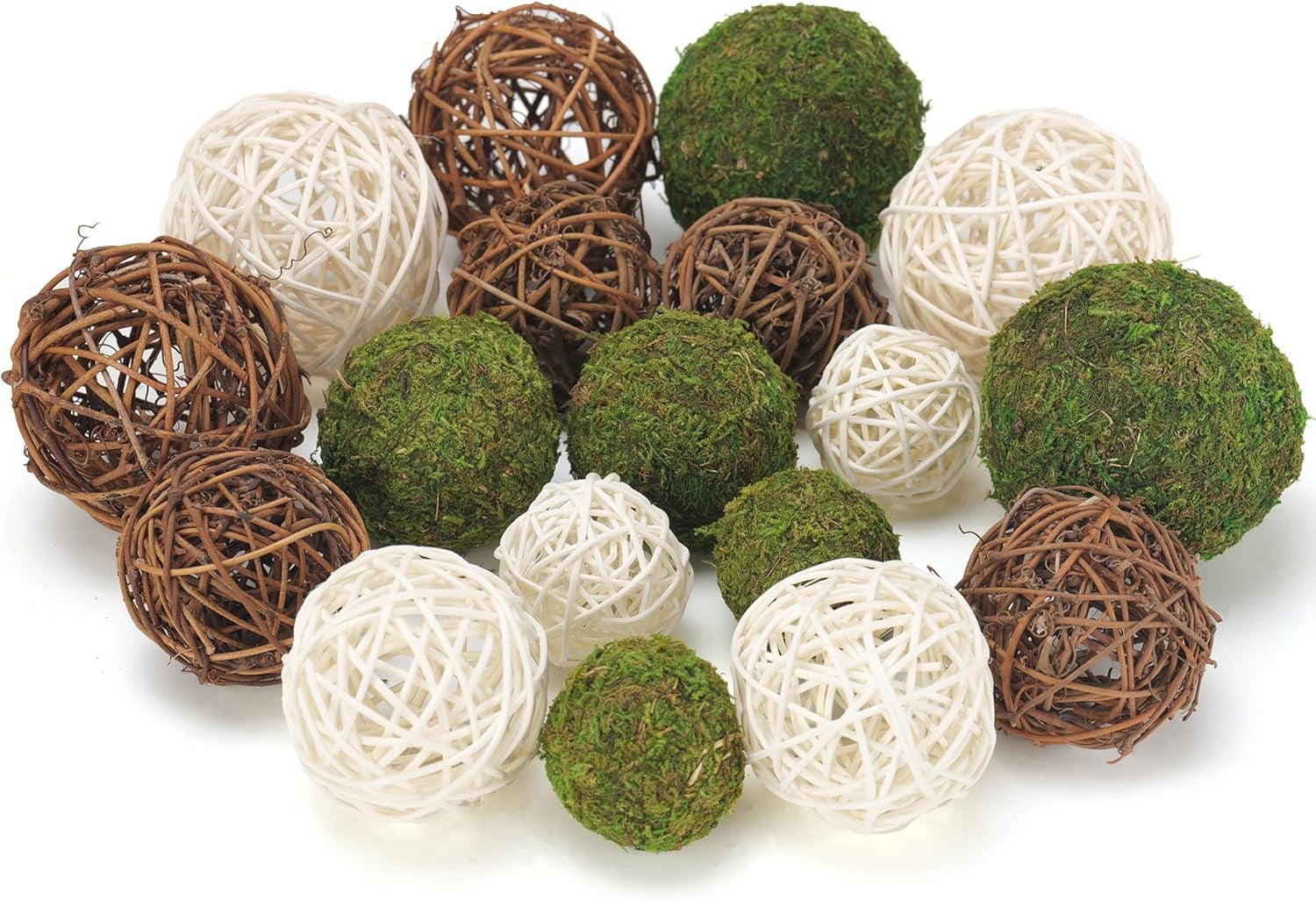 18Pcs Decorative Balls for Centerpiece Bowl - 6Pcs Fake Moss Balls ...