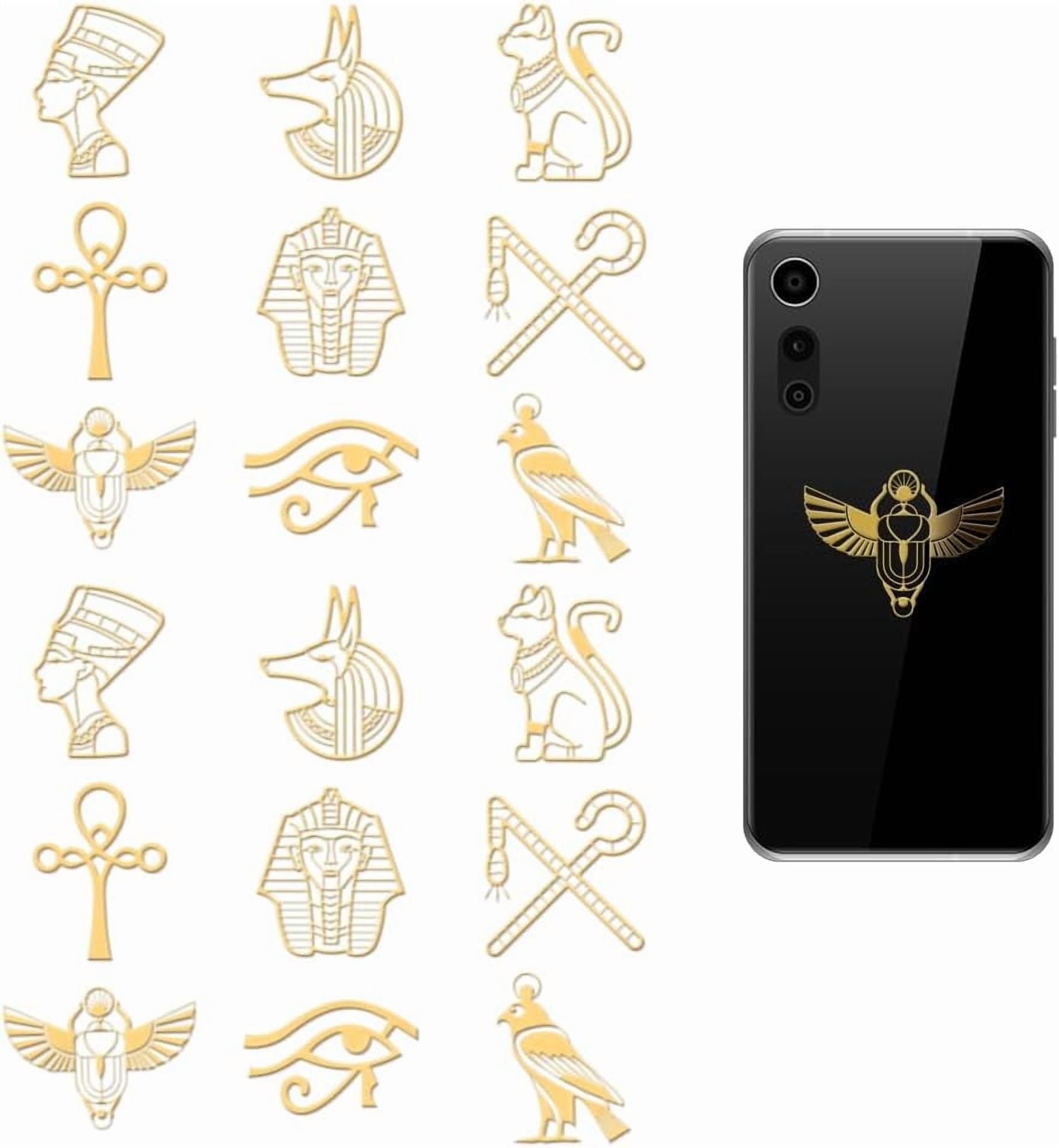 18Pcs Greek Symbols Nickel Decorative Stickers Metal Decals for Phone ...