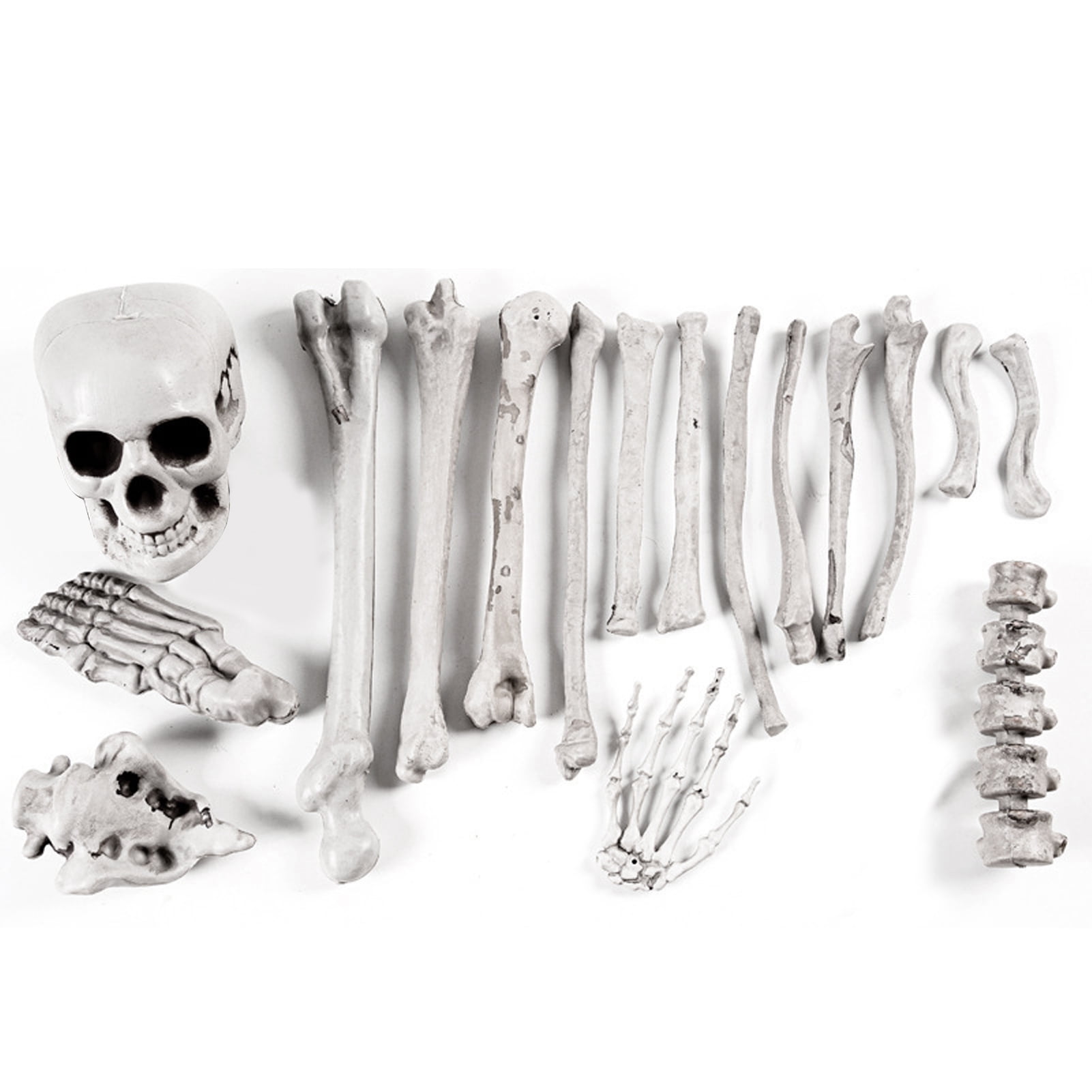 18Pcs Halloween Skeleton Stake Set Realistic Loose Skeleton Bone ...