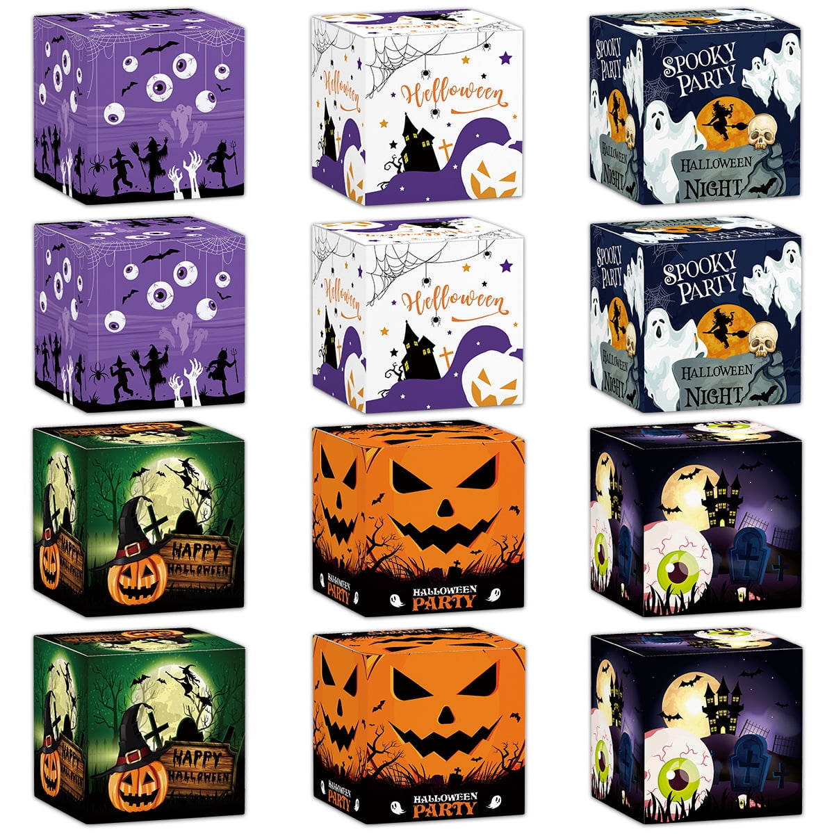 18Pcs Halloween Treat Boxes for Trick or Treat Candy Cookie Container ...
