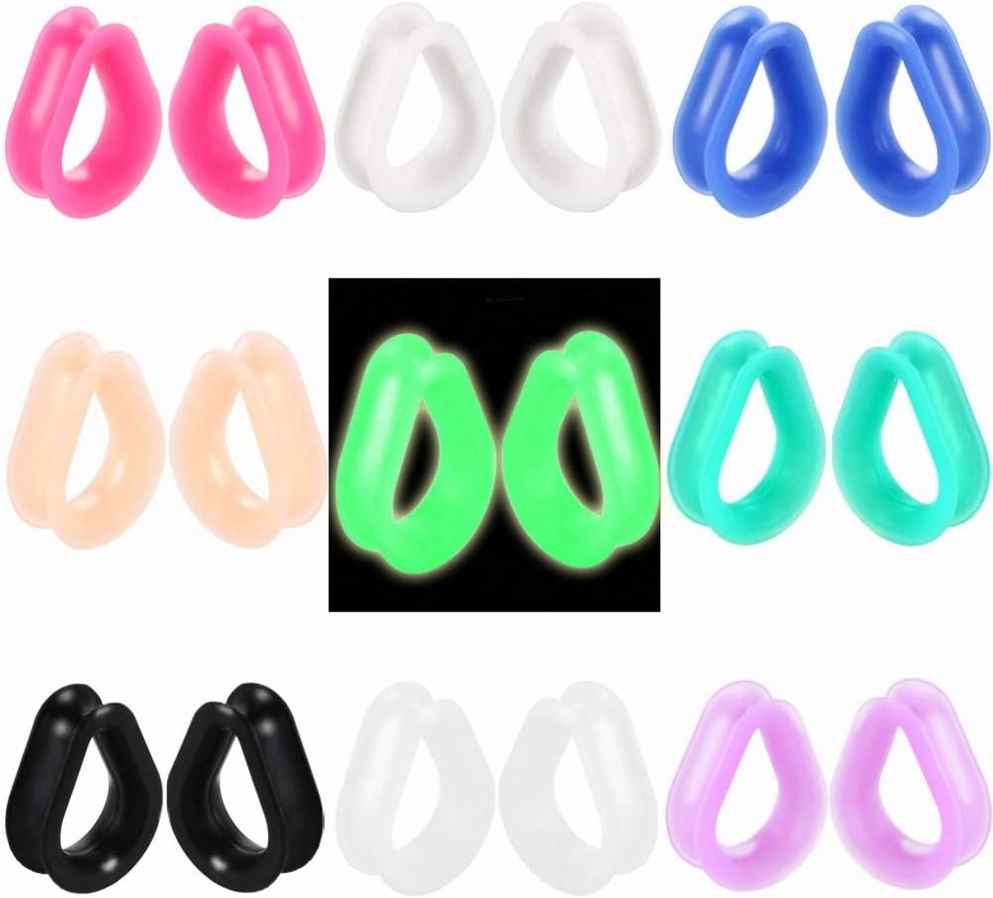 18Pcs Hollow Silicone Teardrop Ear Piercings Ear Plugs and Tunnels ...