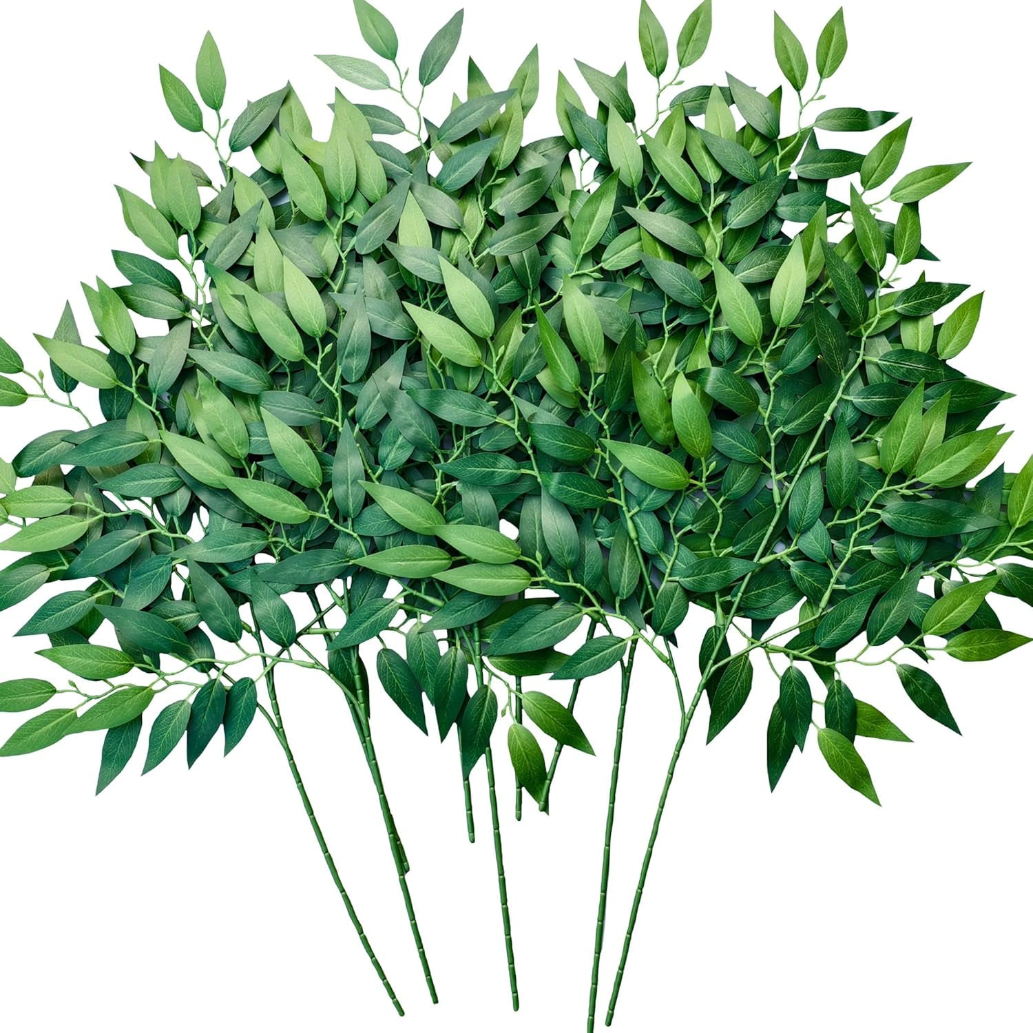 18Pcs Italian Ruscus Greenery Stems 26" Artificial Silk Greenery Leaves ...
