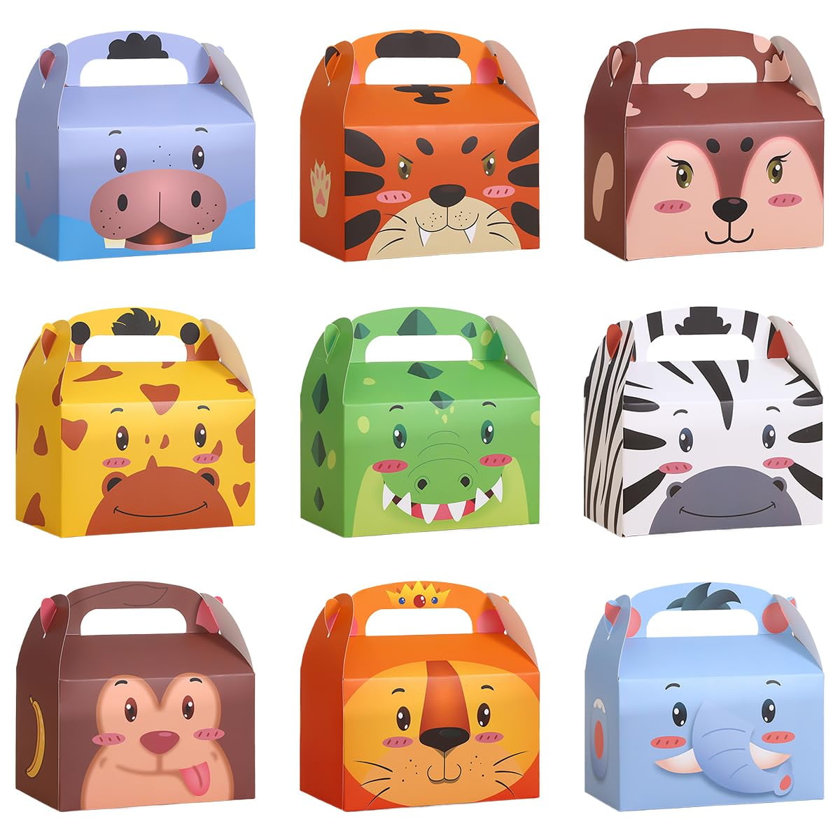 18Pcs Jungle Safari Animal KEF16 Party Candy Boxes, Zoo Animals Theme ...