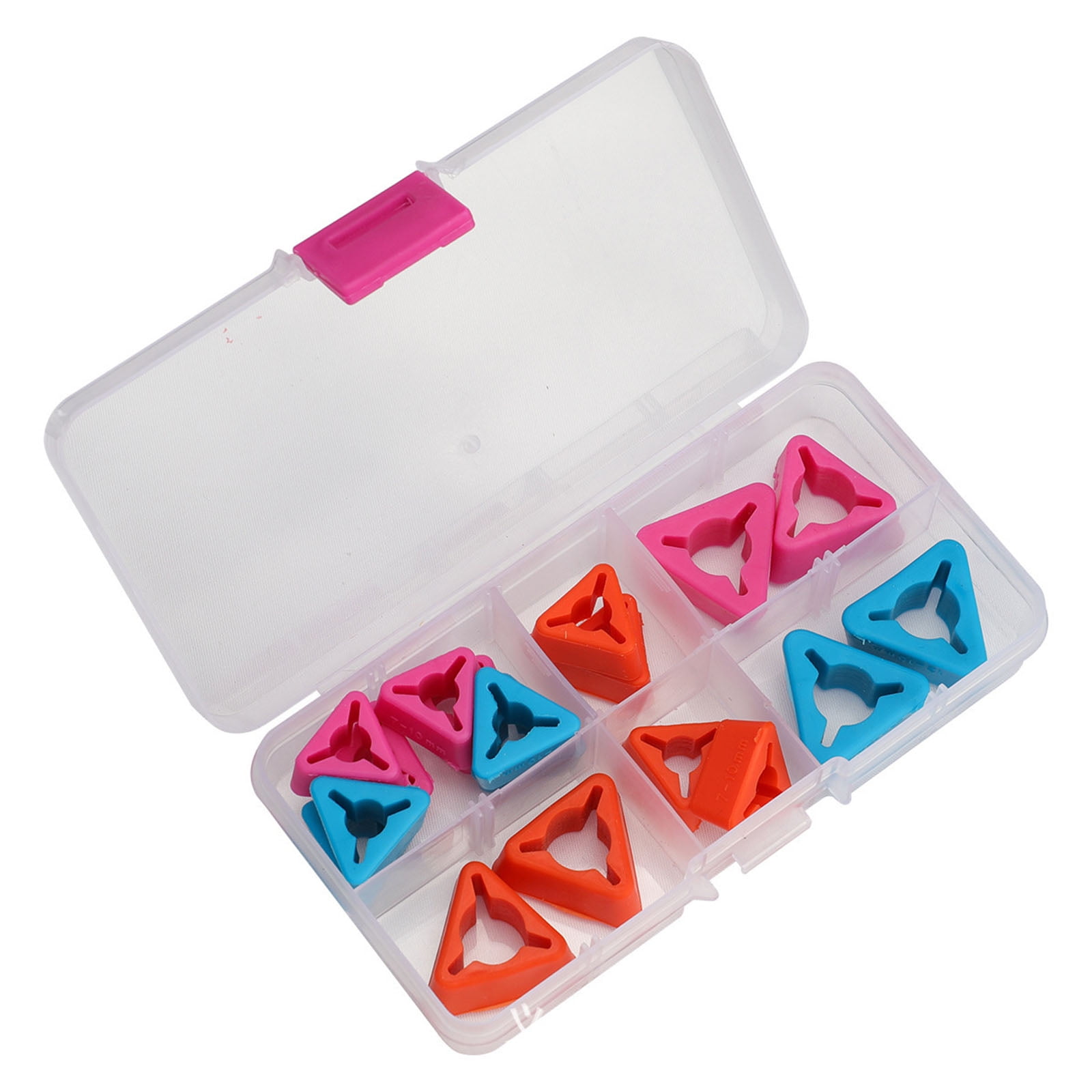 18Pcs Knitting Needle Stoppers Triangular Shape Needle Point Covers ...