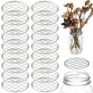Visland Flower Jar Lid High Durability Rust-proof Metal Floral Insert Canning Grids Mason Jar ...