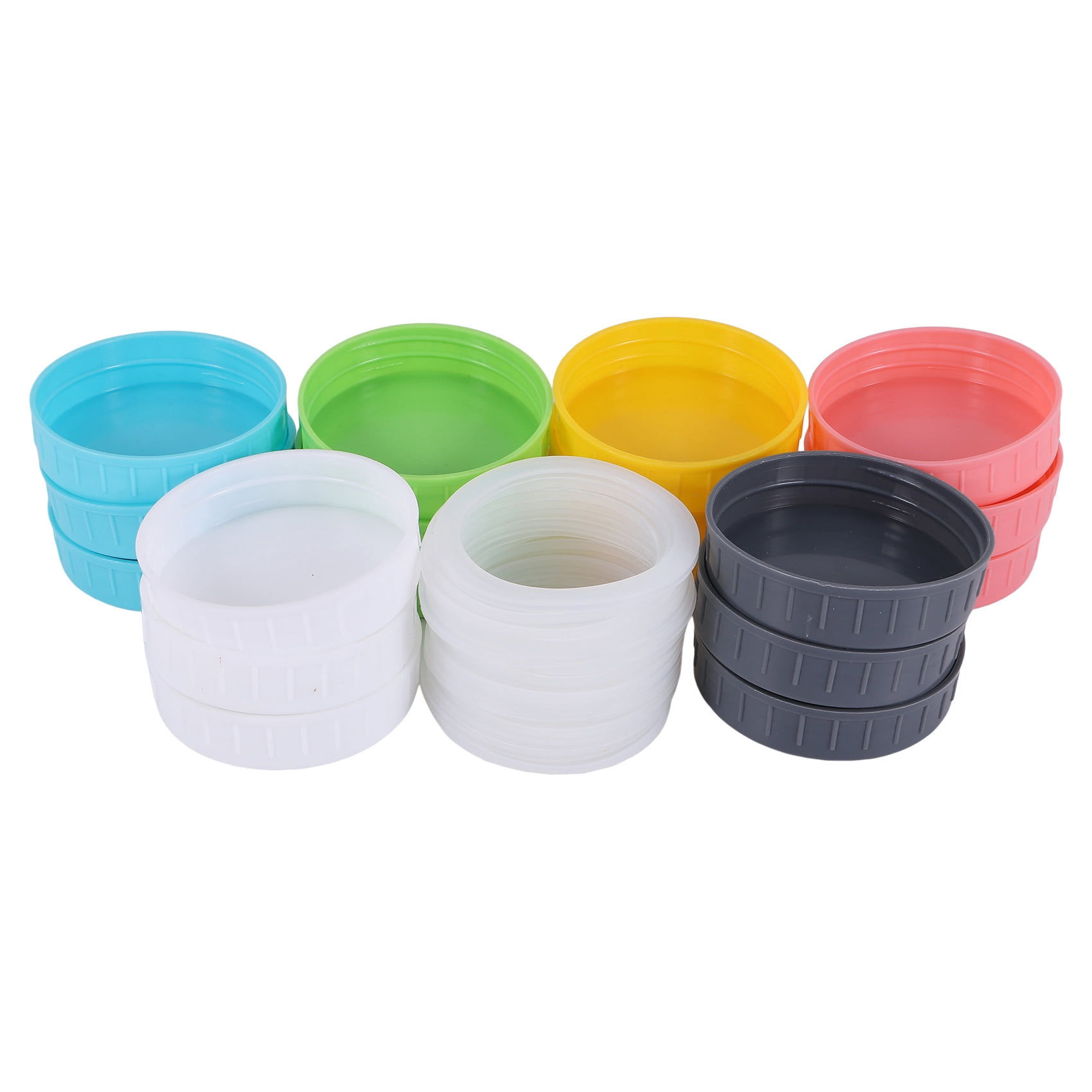 18Pcs Plastic Regular Mouth Jar Lids for Ball, Kerr and More with Rings ...