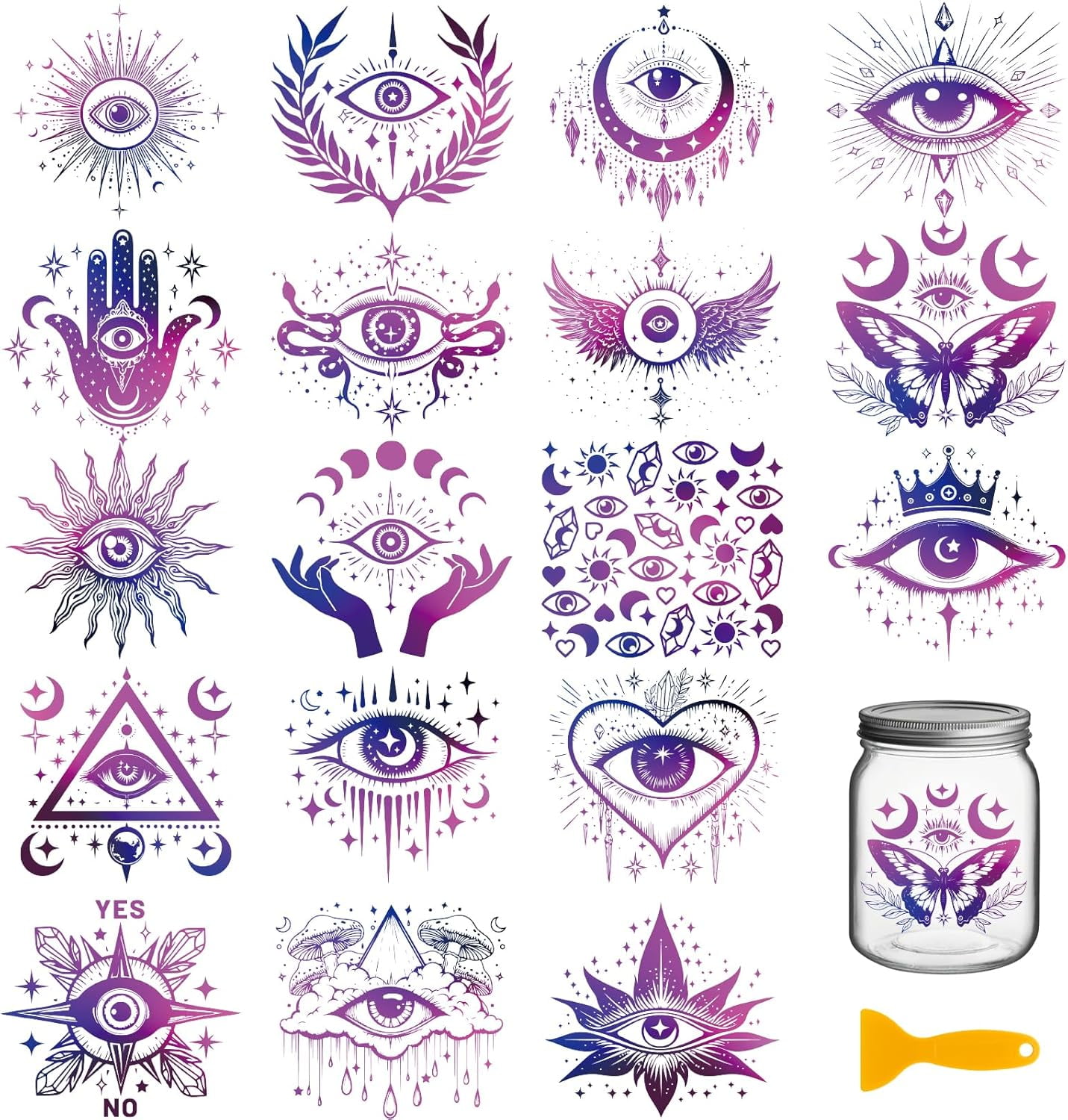 18Pcs Plastic Silhouette Paper for Lighting Decoration Paper Cut Light ...