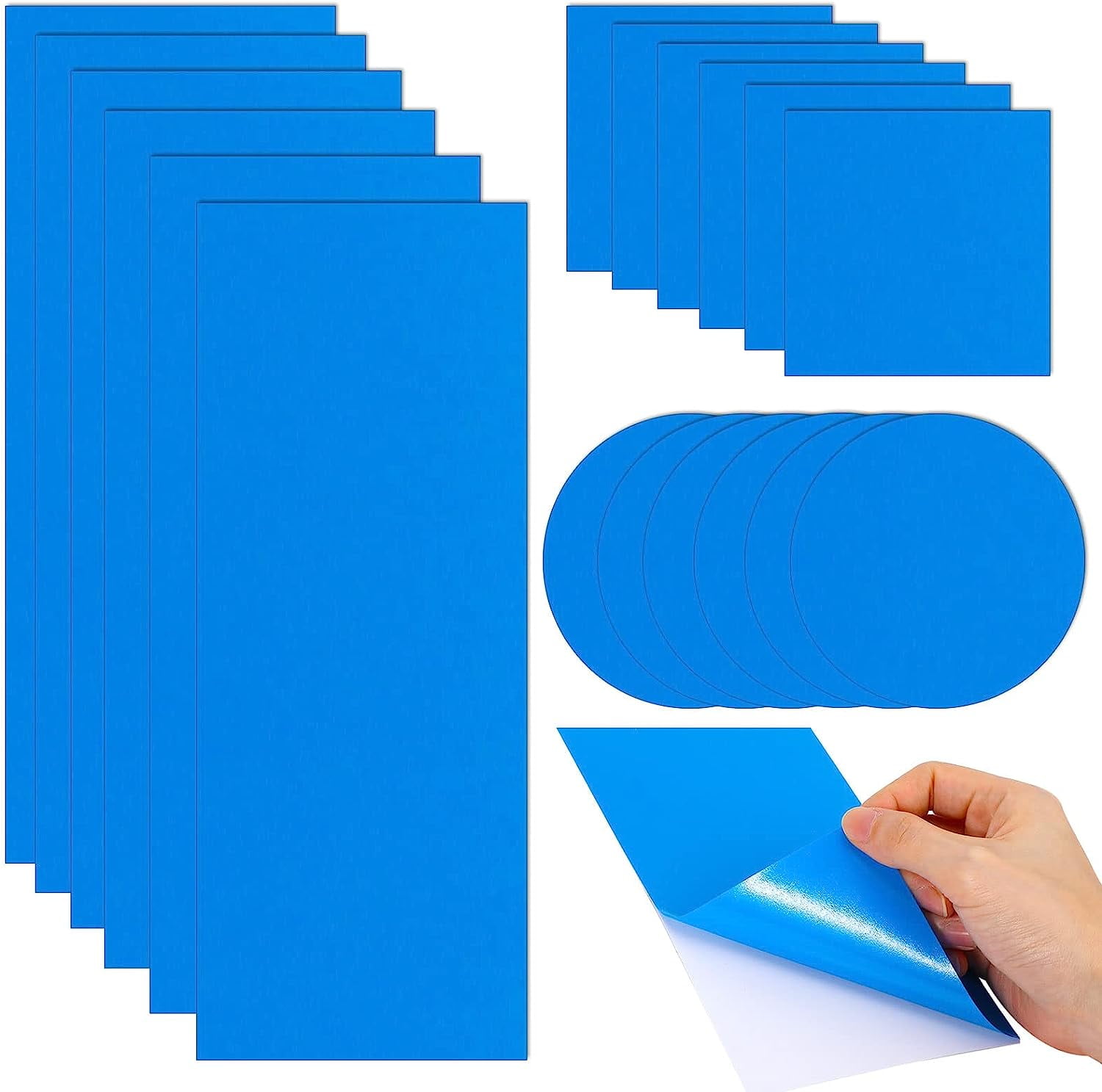 18Pcs Pool Liner Patch, Self-Adhesive PVC Vinyl Repair Patch Plastic ...