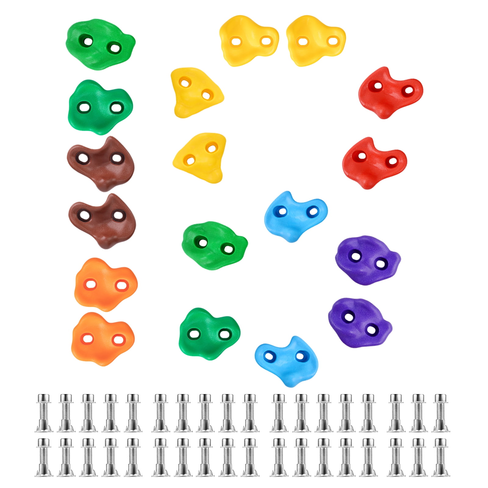 18Pcs Rock Climbing Holds for Kids, Large Climbing Holds for Indoor ...