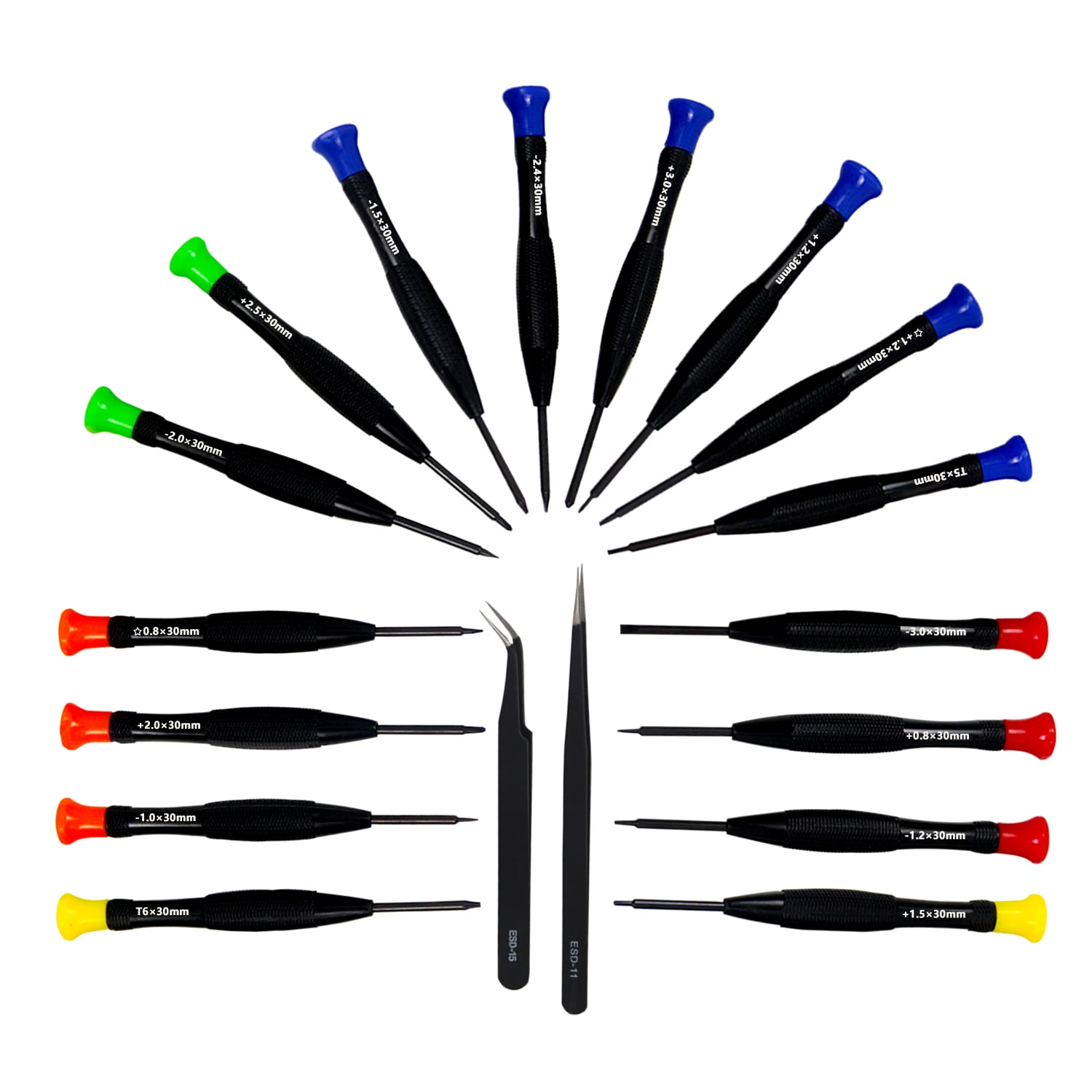 18Pcs Screwdriver Set, 16 Different Magnetic Precision Screwdrivers and ...