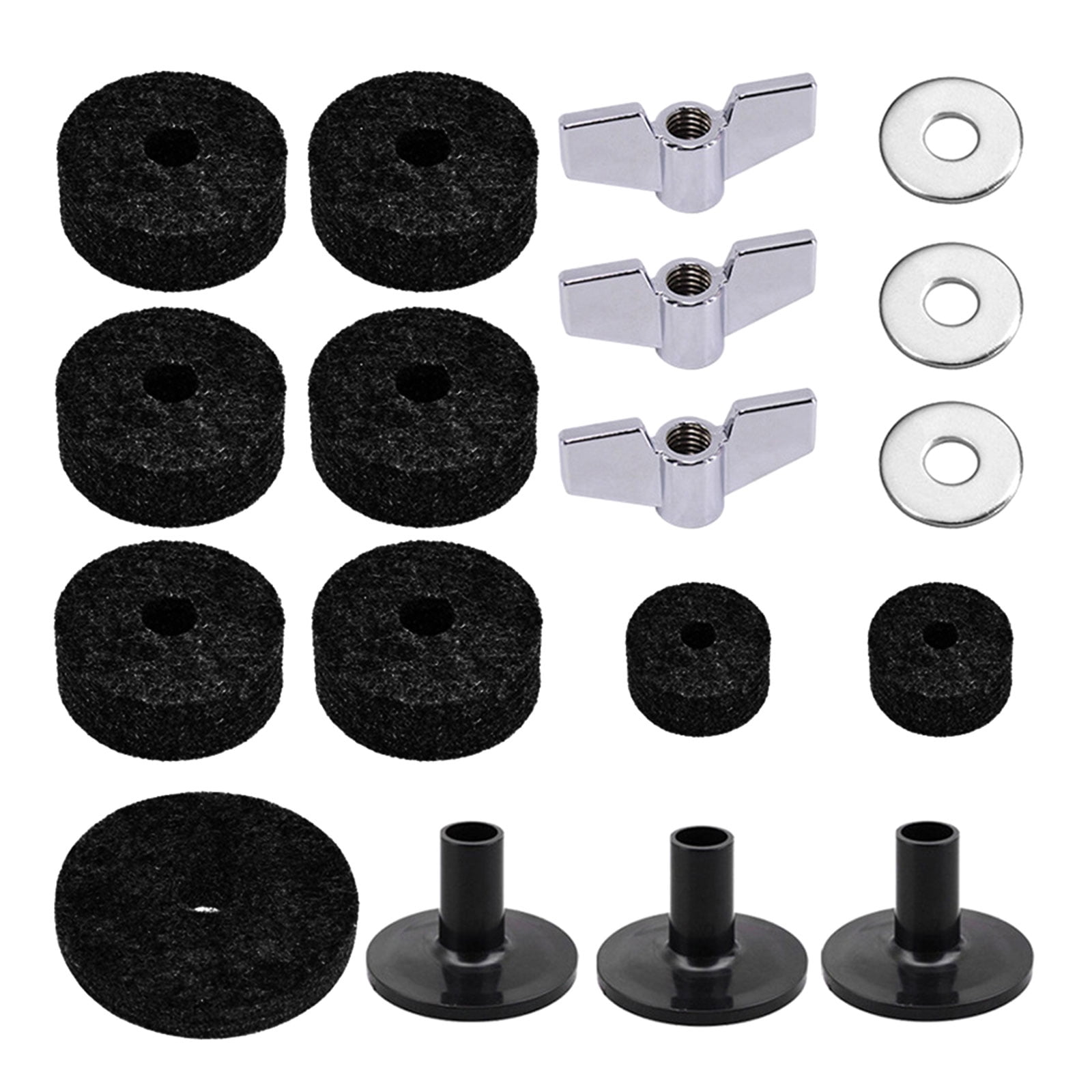 18Pcs/Set Drum Felts Pad Anti-Scratch Protect Compact Felt Pad Drum ...
