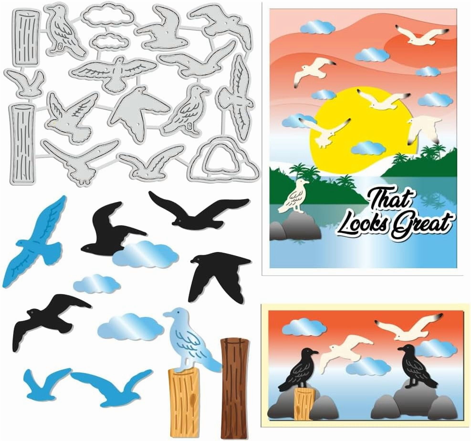 18Pcs/Set Seagulls Cutting Dies for Card Making Gull and Stake Die Cuts ...