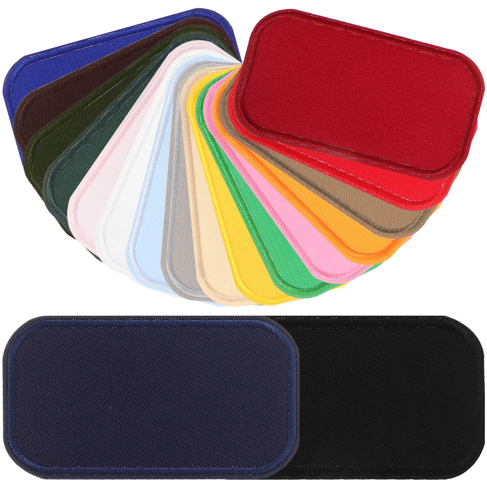 18Pcs Sew-on Twill Cloths Sewing Patches Fabric Patches Clothes Repair ...