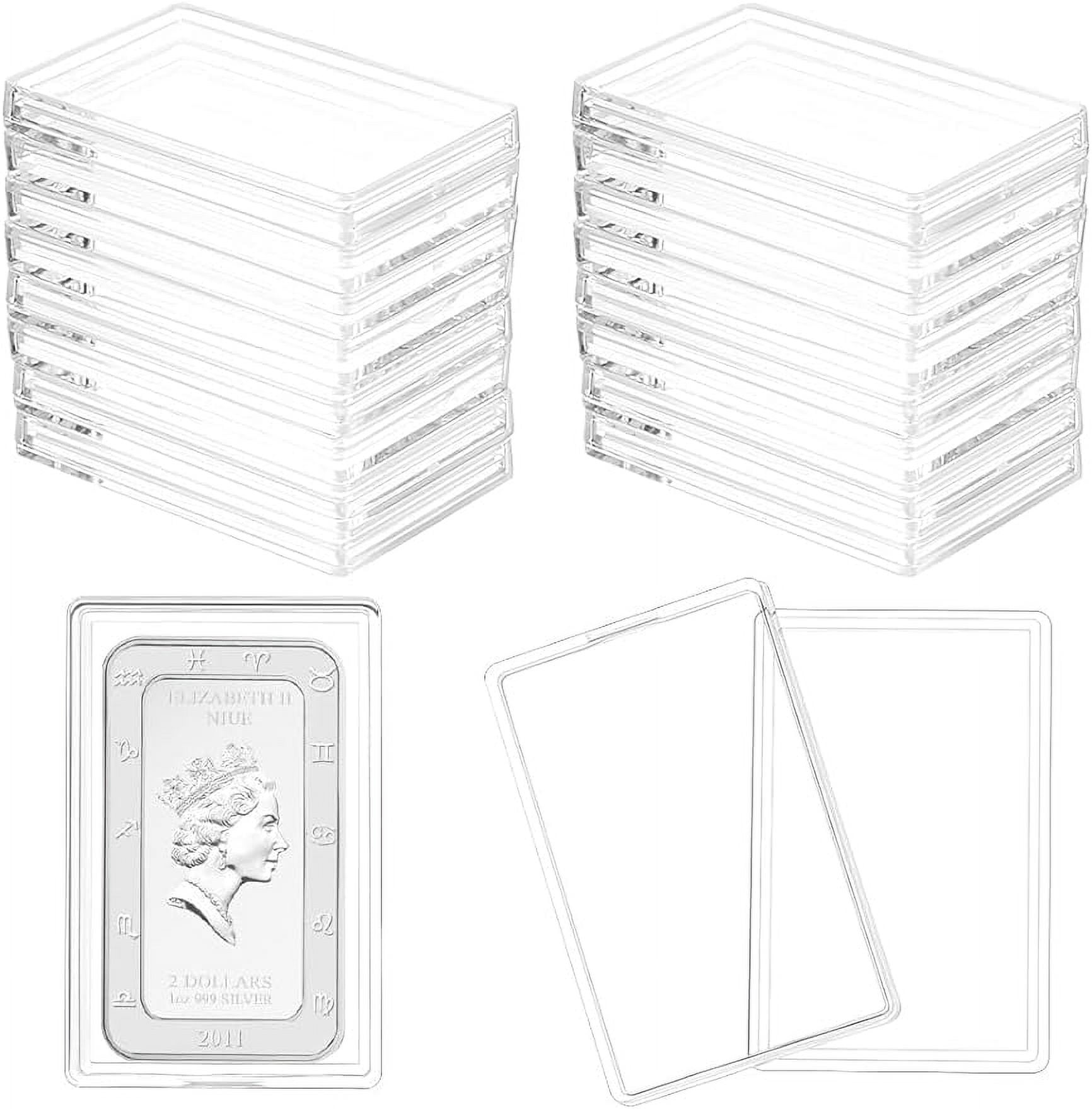 18Pcs Silver Bar Case Acrylic Silver Bar Holder Clear Storage Container ...