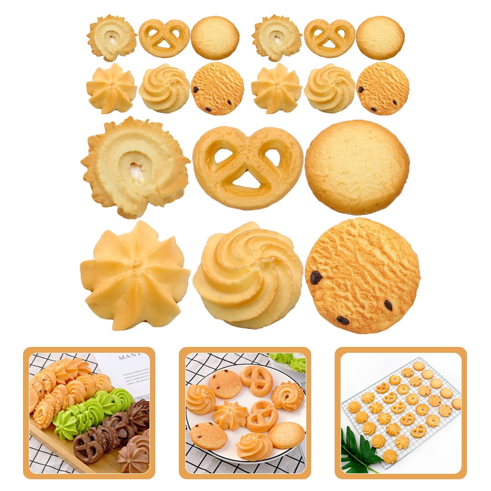OUNONA 18Pcs Realistic Fake Cookies Artificial Pastries Food Simulation ...