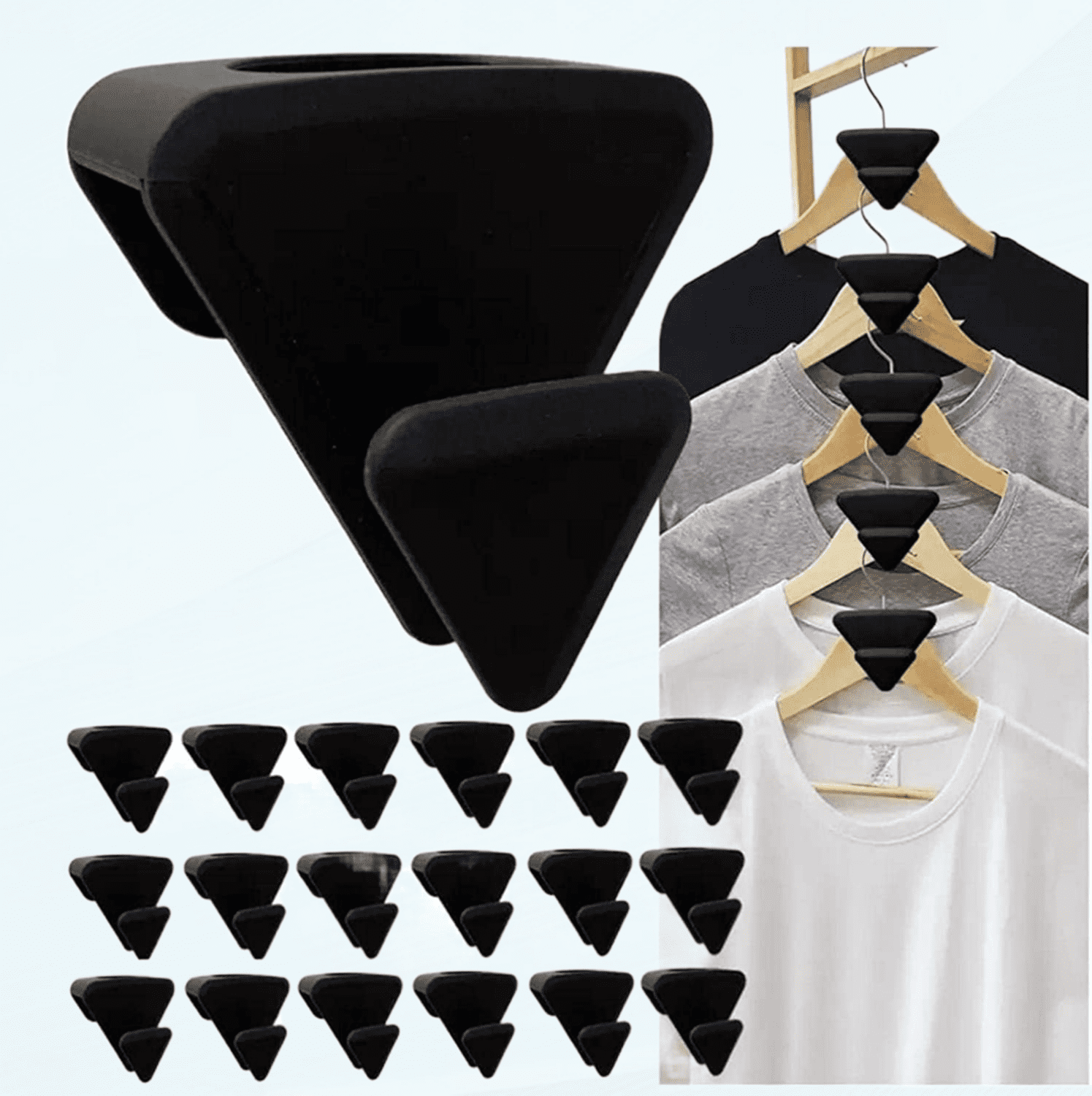 18Pcs Space Triangles Hanger Hooks, Closet Space Connection Hooks ...