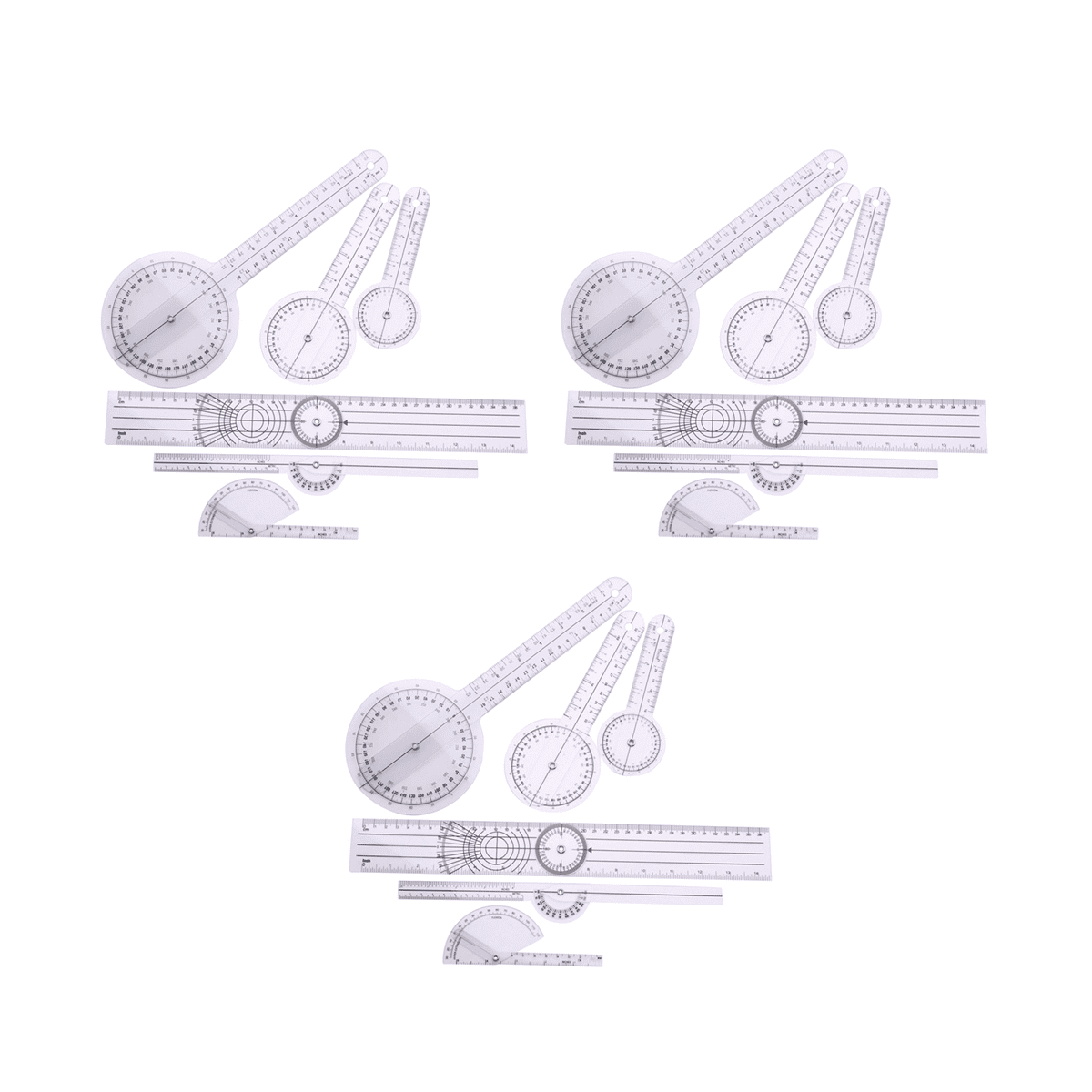 18Pcs Spinal Ruler Spinal Finger Goniometer Protractors Multi-Ruler ...