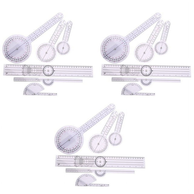 18Pcs Spinal Ruler Spinal Finger Goniometer Protractors Multi-Ruler ...