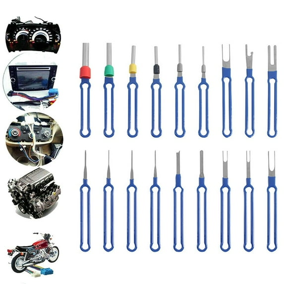 18Pcs Terminal Removal Tool Kit Depinning Tool Electrical Connector Pin ...