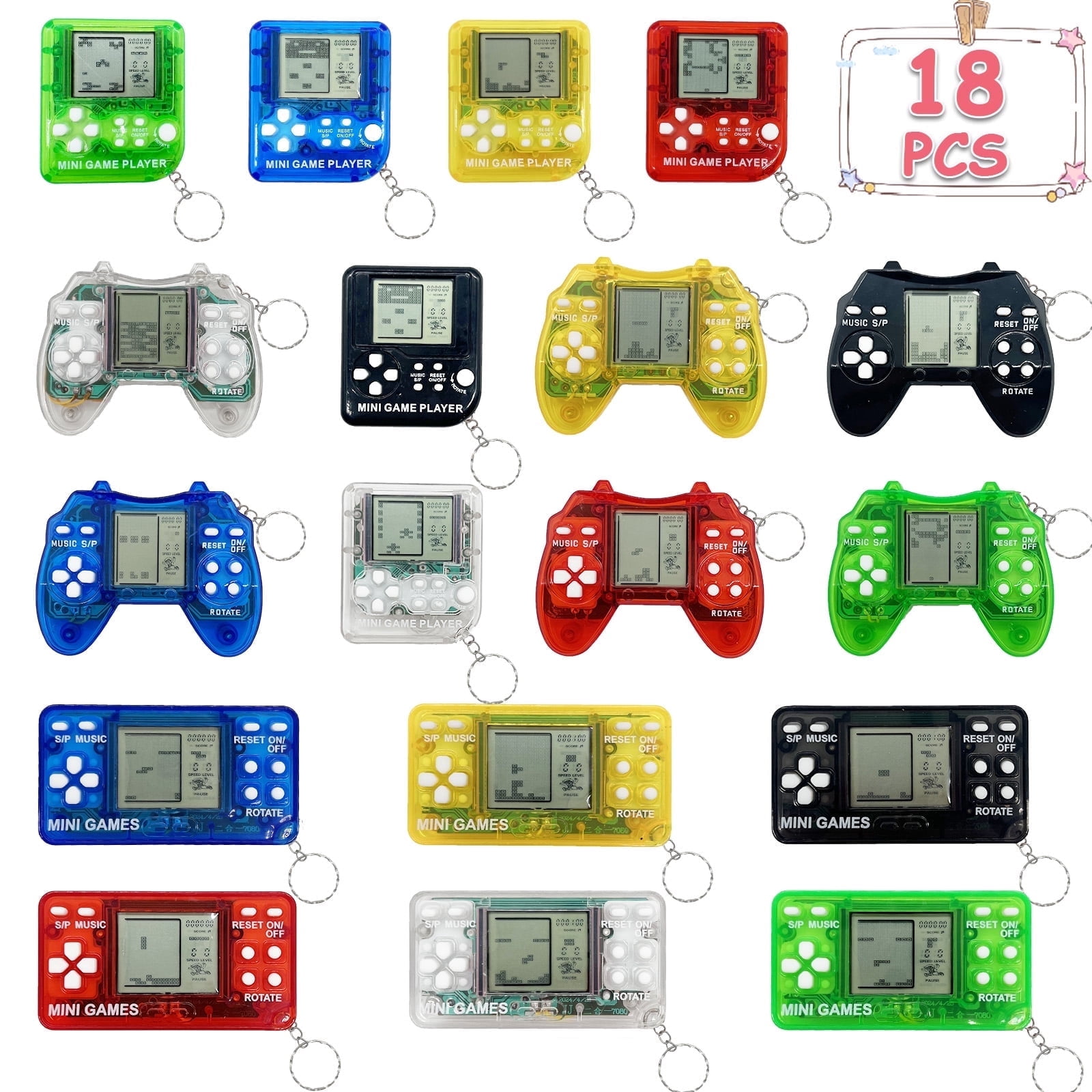 18Pcs Video Game Consoles Party Favors for Kids,Mini Game Console ...