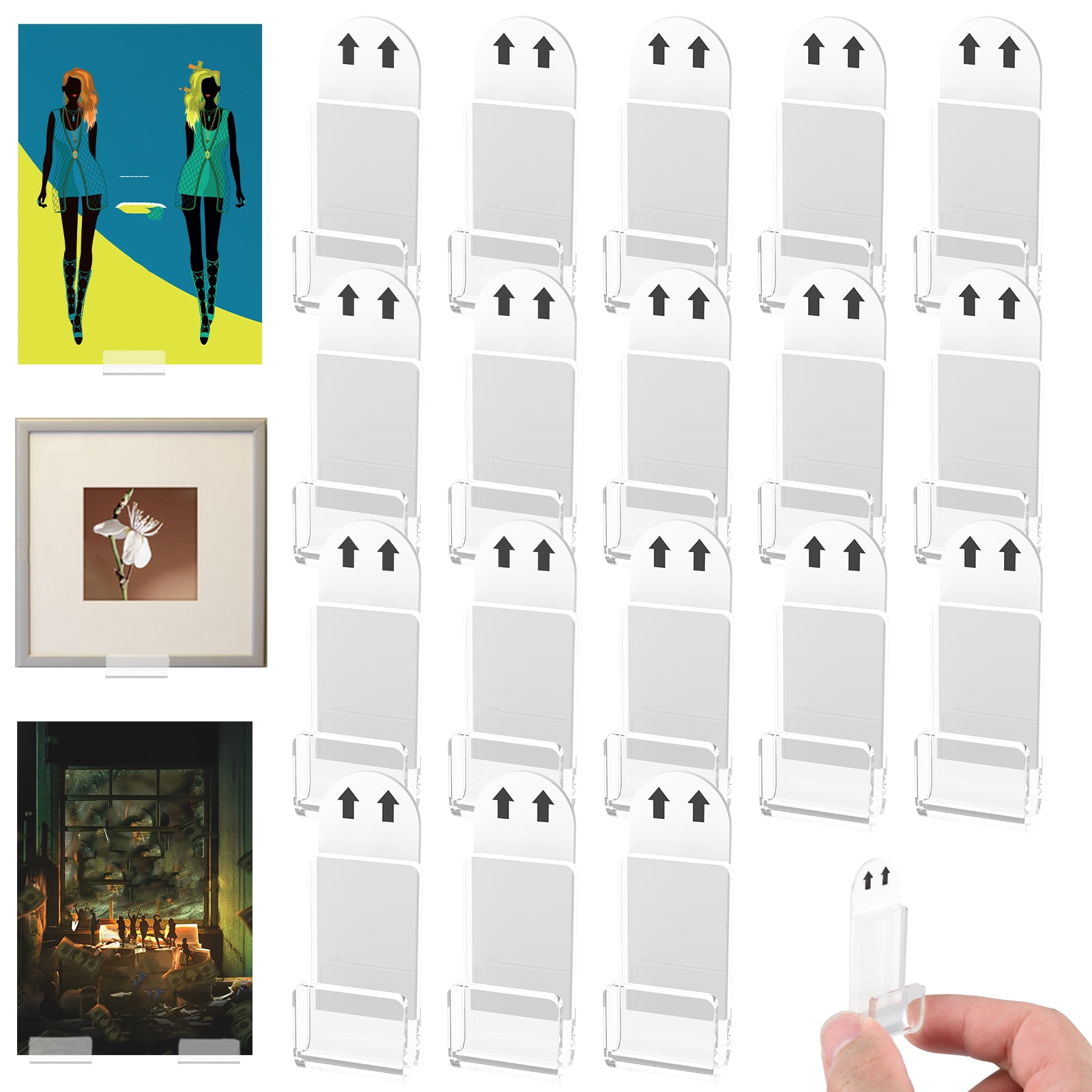EUWBSSR Vinyl Records Wall Mount Acrylic Display Floating Shelves Clear ...