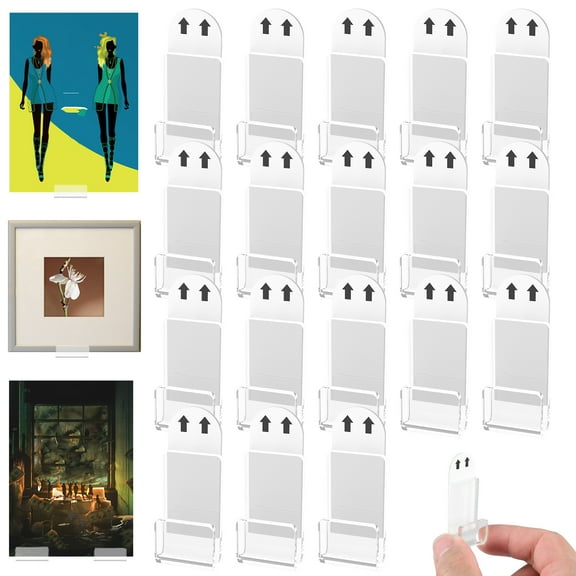 Acrylic Vinyl Record Hanging Rack Wall Mounted 18pc SelfAdhesive Vinyl ...