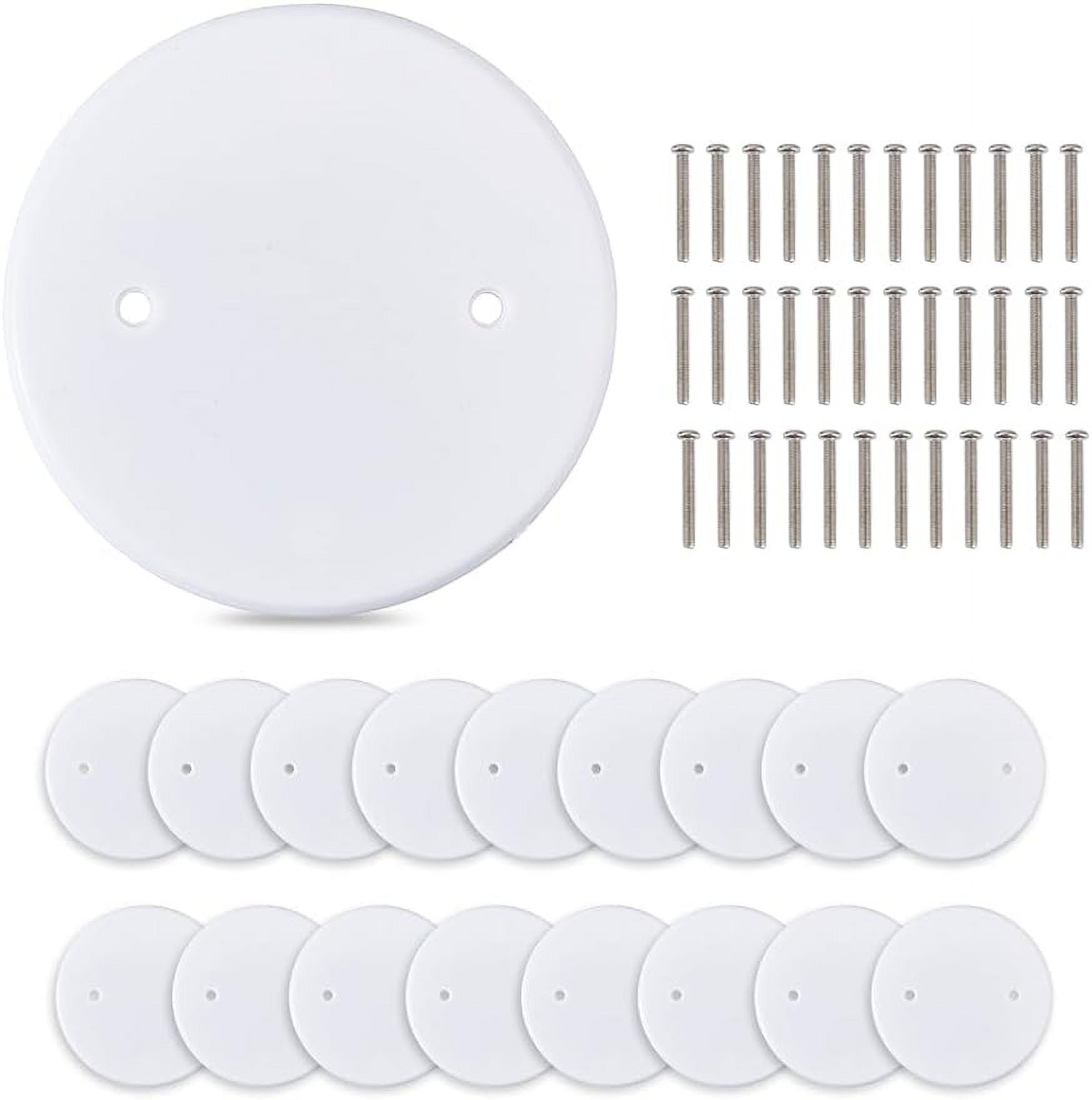 18Pcs Wall Hole Cover Ceiling Cover Plate Circle Wallplate with 36pcs ...