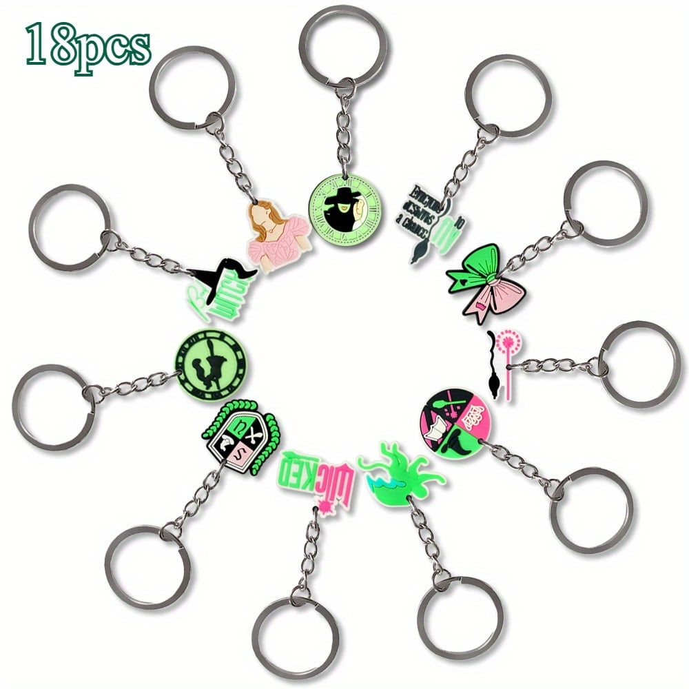 18Pcs Witch Keychain Bulk-Cute Character Keychains, 18 Different ...