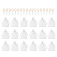 18Pcs Wood Crosses Pendants Rosary Beads Bracelets with Mesh ...