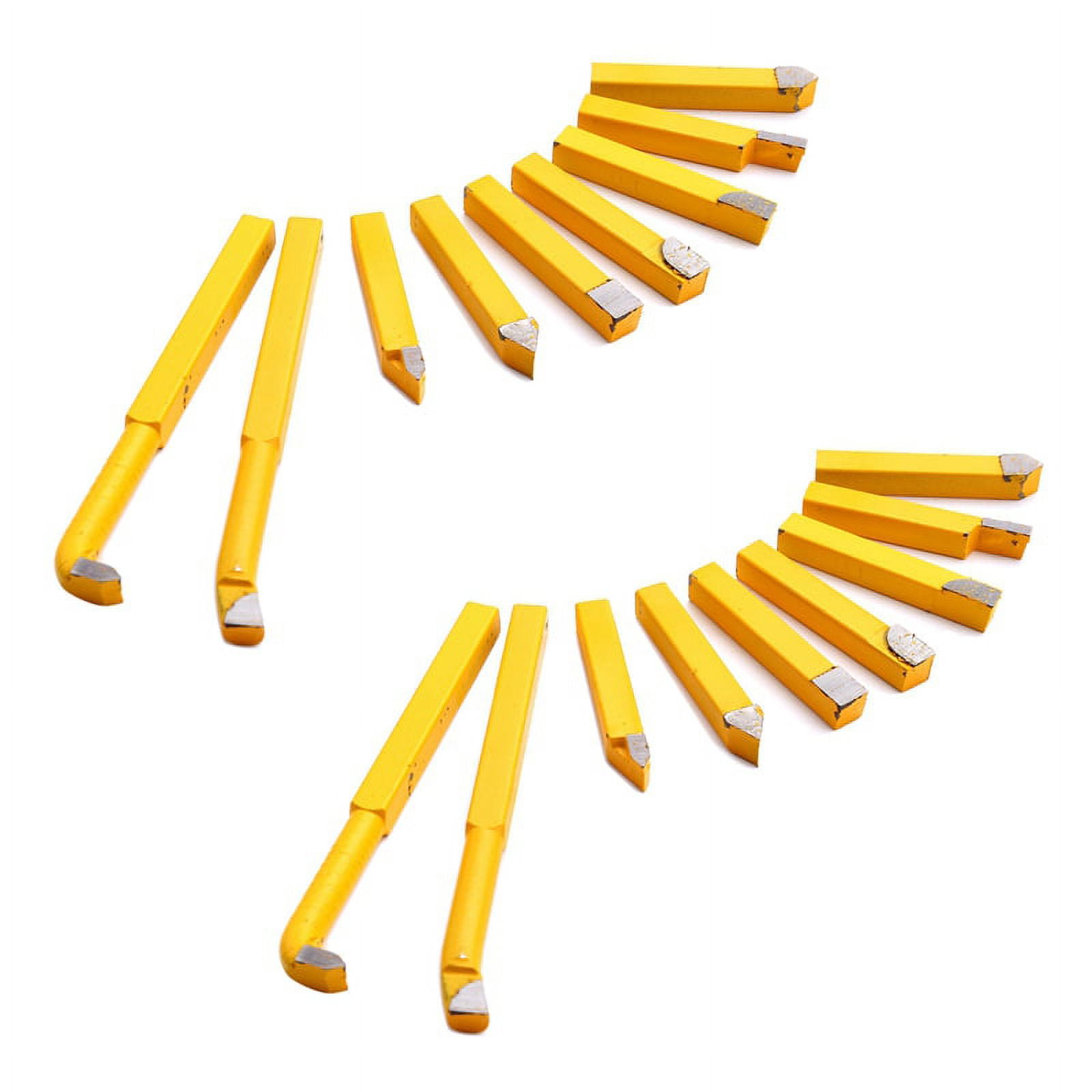 18Pcs YW1 Carbide Brazed Tip Tipped Lathe Cutter Tools 8X8mm Shank High ...