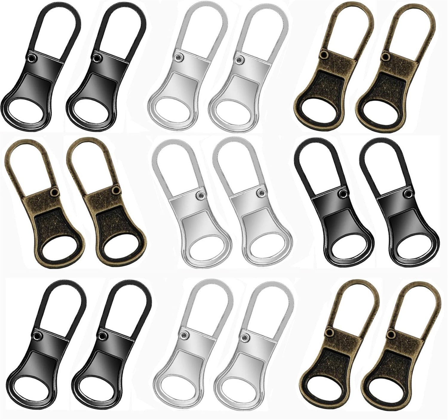 18Pcs Zipper Pull Replacement,Happon Detachable Zipper Pulls Zipper ...