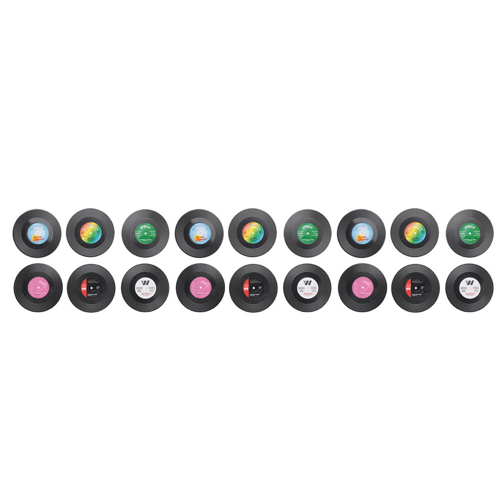 18Pieces Spinning Retro Vinyl Disc Drink Coasters - Walmart.com