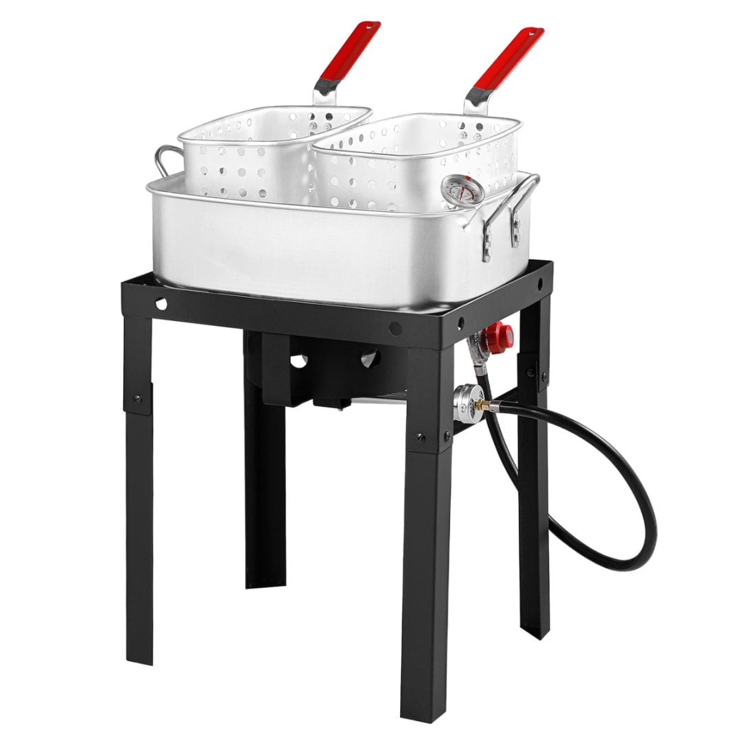 18QT Fish Fryer & Deep Fryer with Basket, Outdoor Propane Deep Fryer ...
