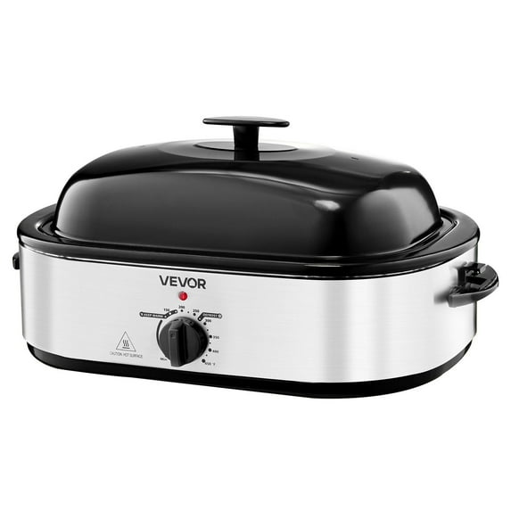 18QT Stainless Steel Roaster Oven | Adjustable Temperature, Self ...