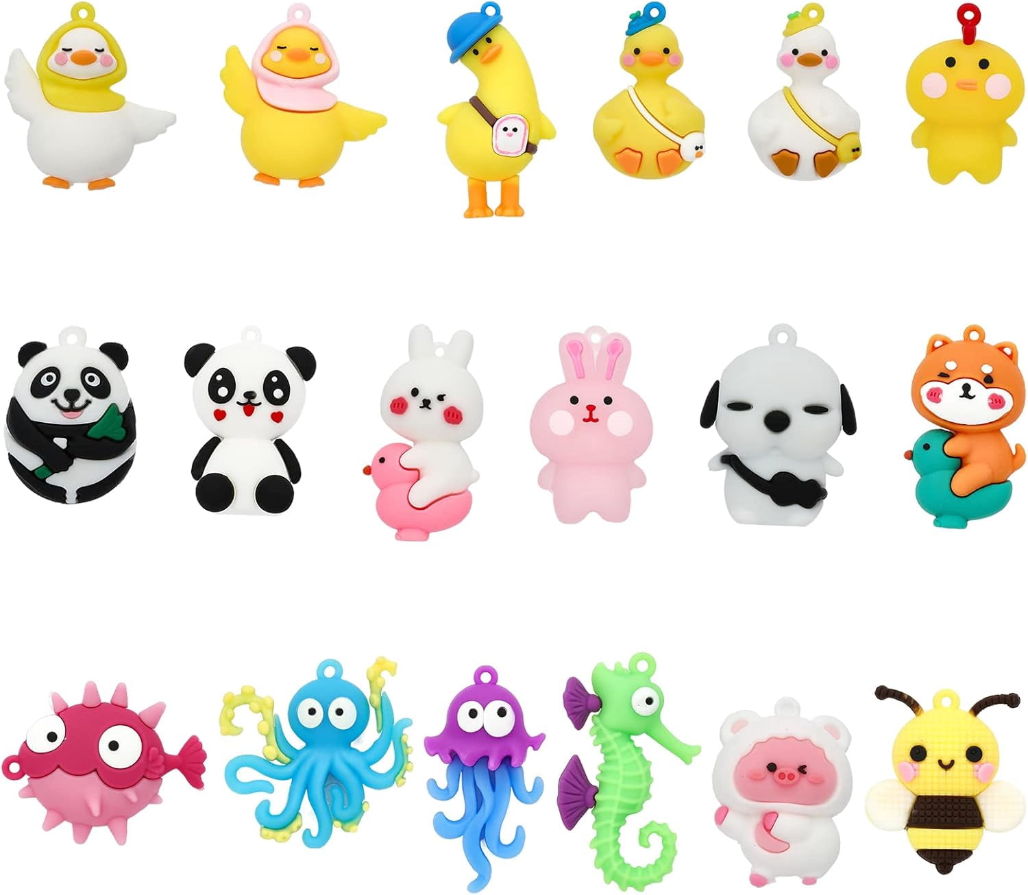 18Styles Big Silicone Bracelet Charms Rubber Bracelet Charms Big ...