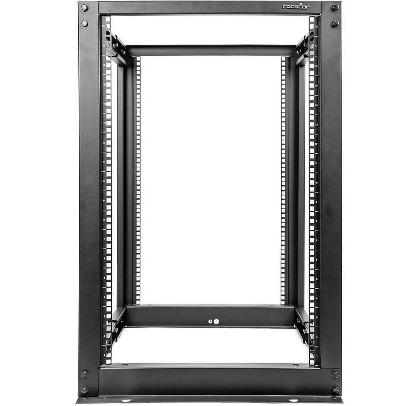 18U OPEN FRAME RACK ADJUSTABLE DEPTH- BLACK - Walmart.com