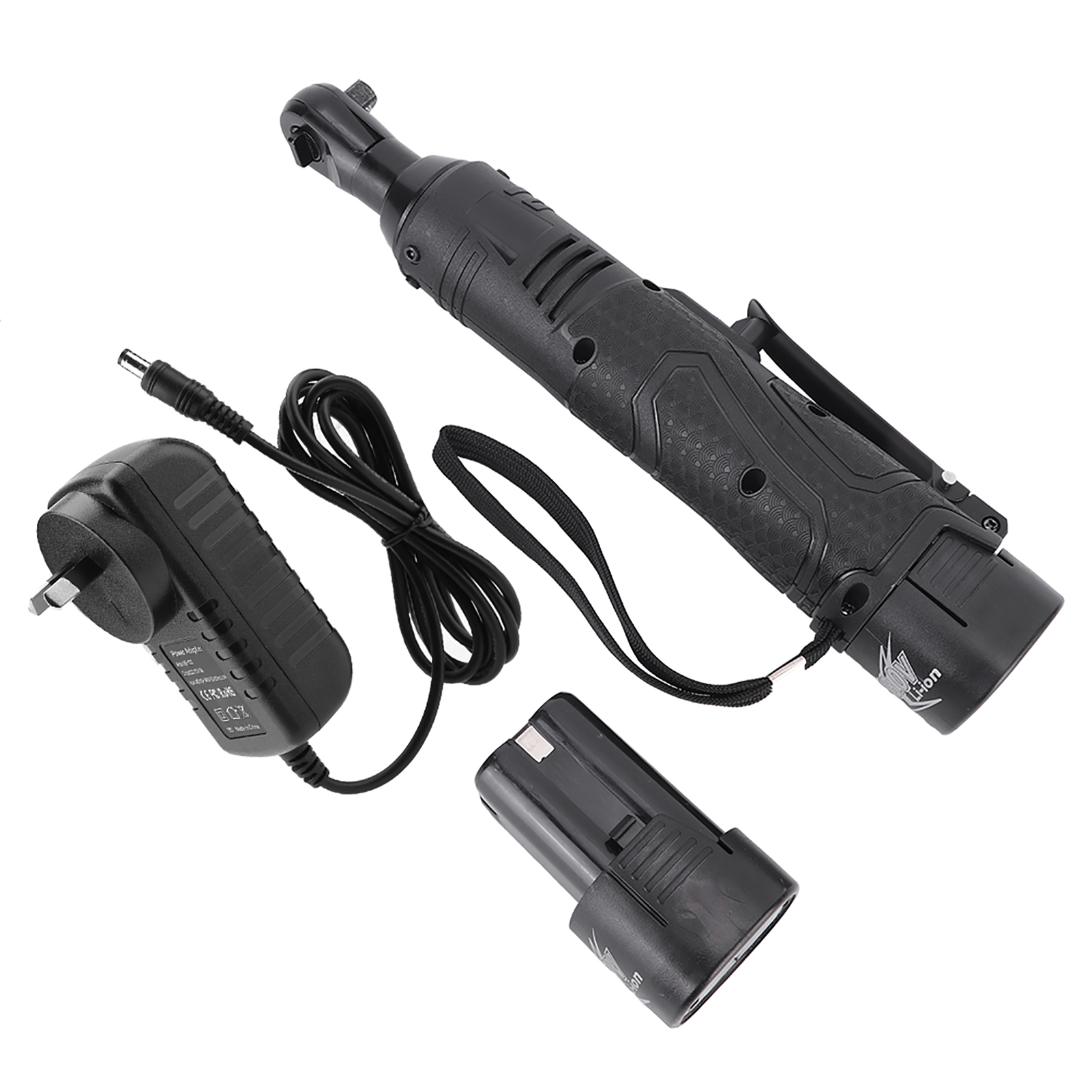 18V 3/8in 90 Degree Right Angle Ratchet Wrench with Lithium Battery and ...