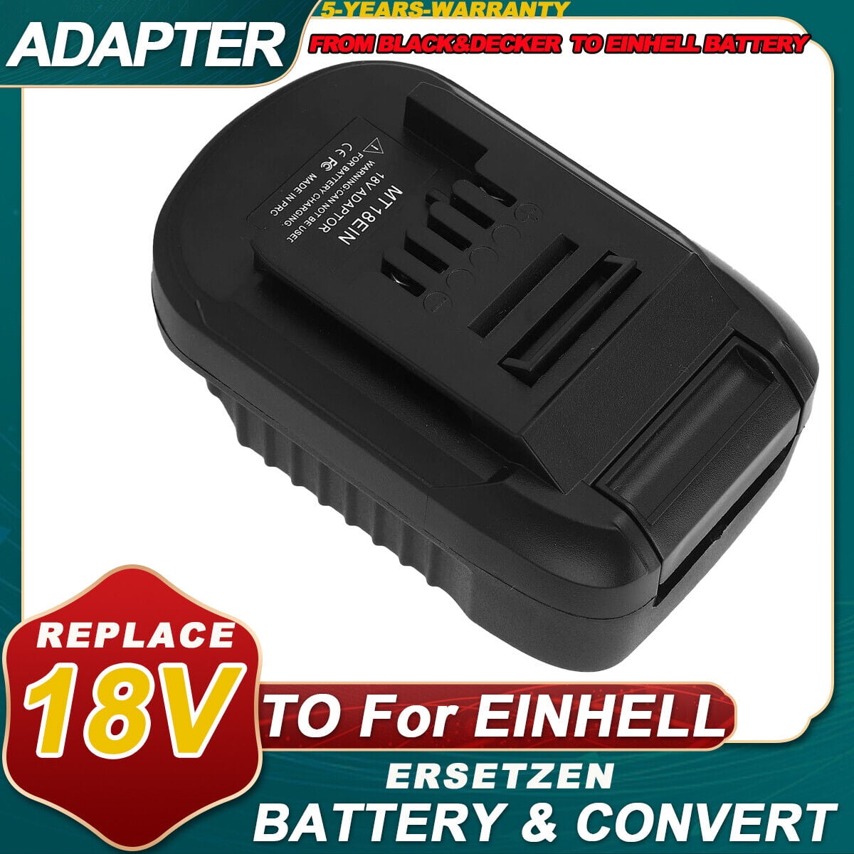 18V Battery Adapter for black and decker 18V 20V L-ion Battery Convert ...
