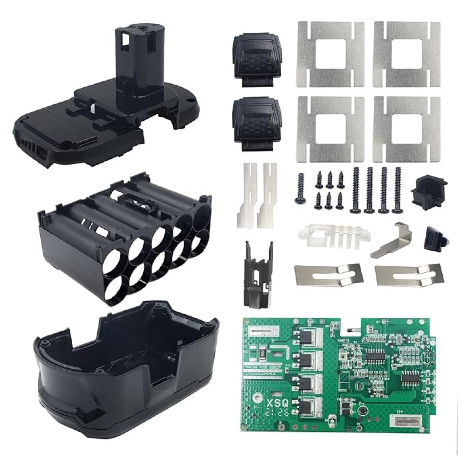 18V Battery Case Replacement - 10-Cell Plastic Shell Repair Kit with ...