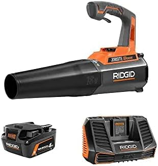 18V Cordless 105 MPH Jobsite Handheld Blower Kit with 4. Ah MAX Output ...